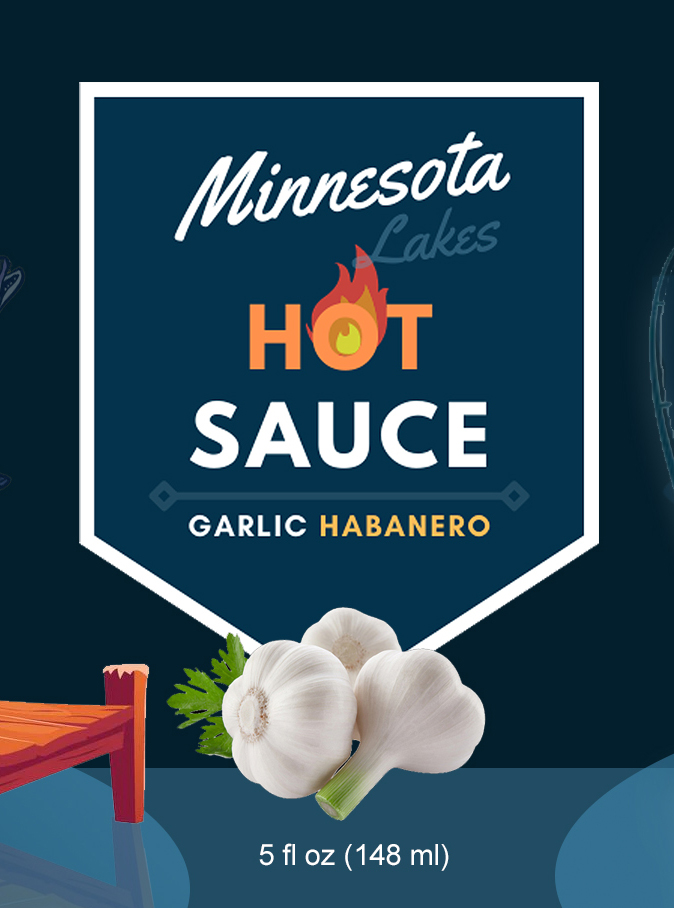 Minnesota Lakes Hot Sauce - Garlic Habanero Hot Sauce - Minnesota